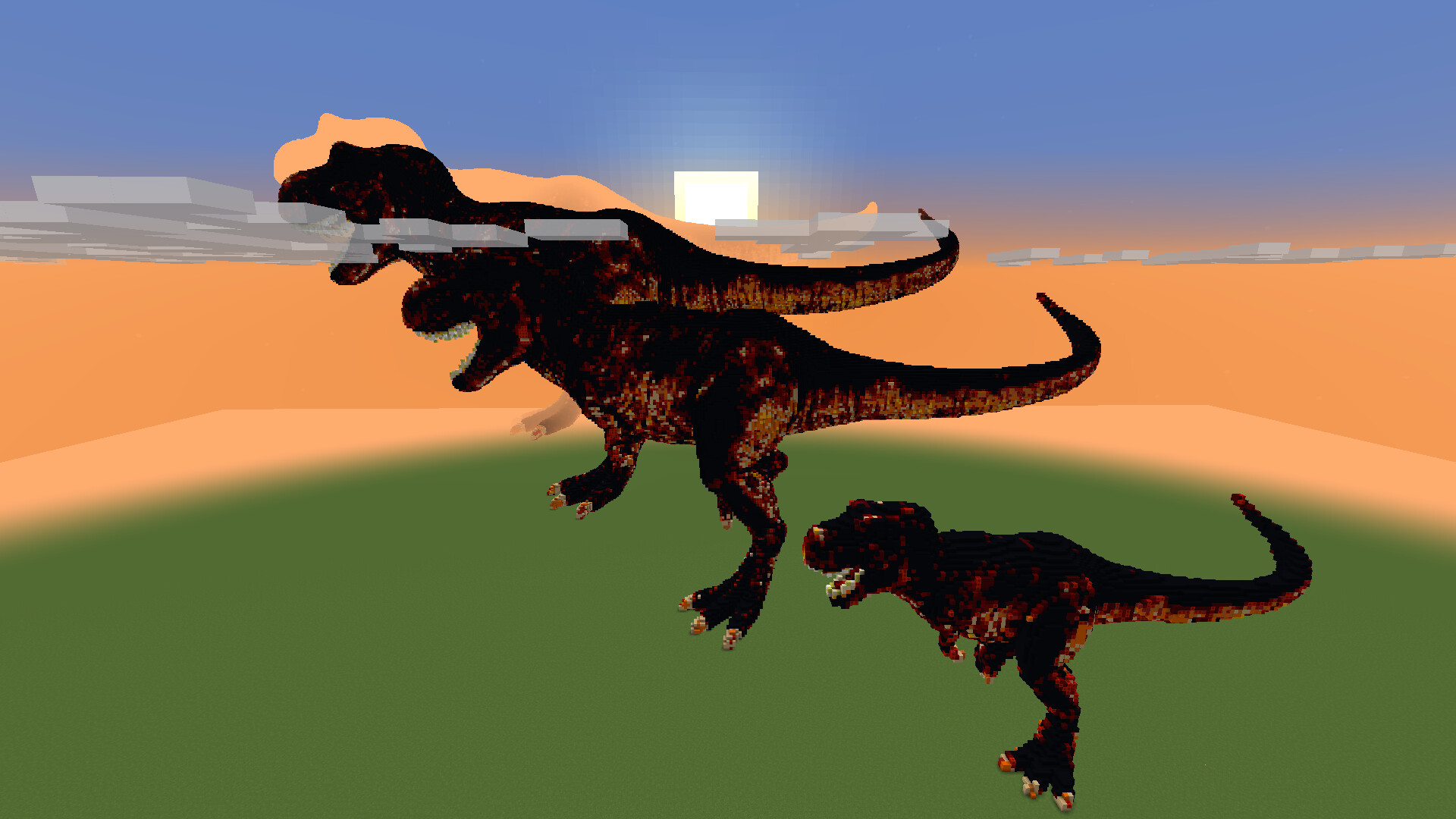T-Rex Statue (In four different sizes) Minecraft Map