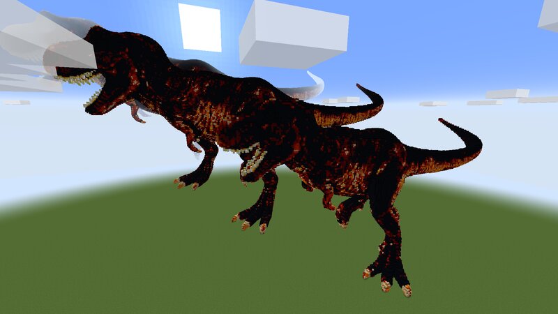 T-Rex Statue (In four different sizes) Minecraft Map