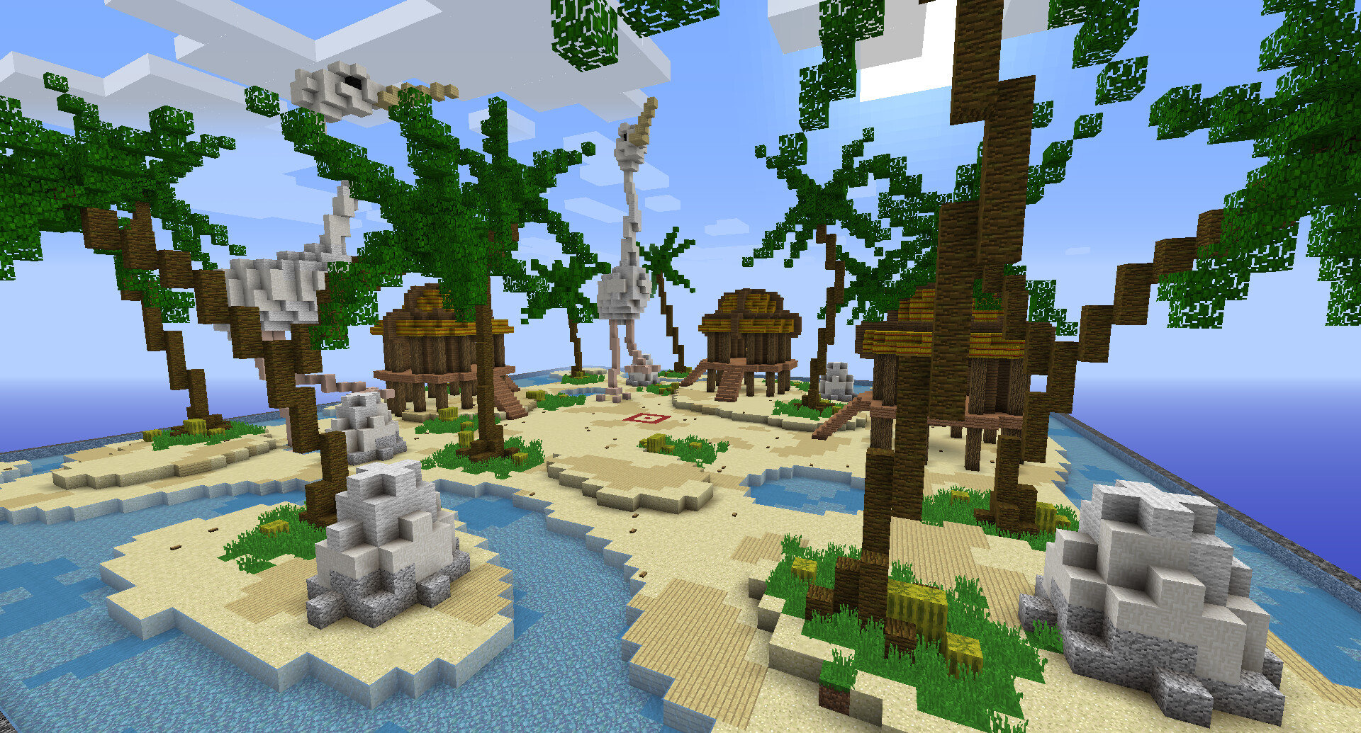 Tropical Island Village KOTH [100x100] Minecraft Map