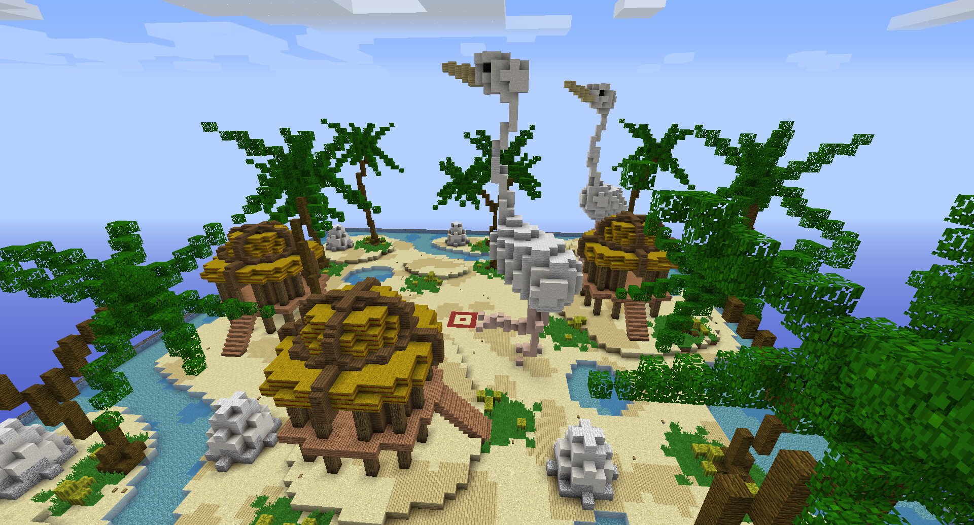Tropical Island Village KOTH [100x100] Minecraft Map
