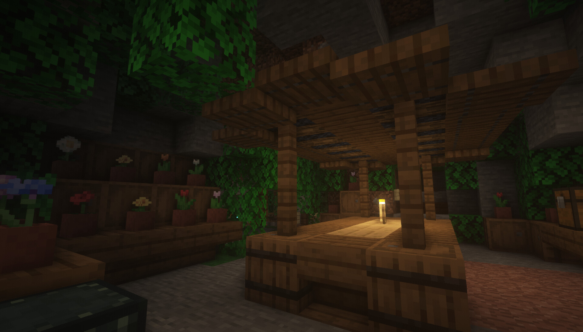 Flower Cave Shop Build Idea - [Japanese Theme] Minecraft Map