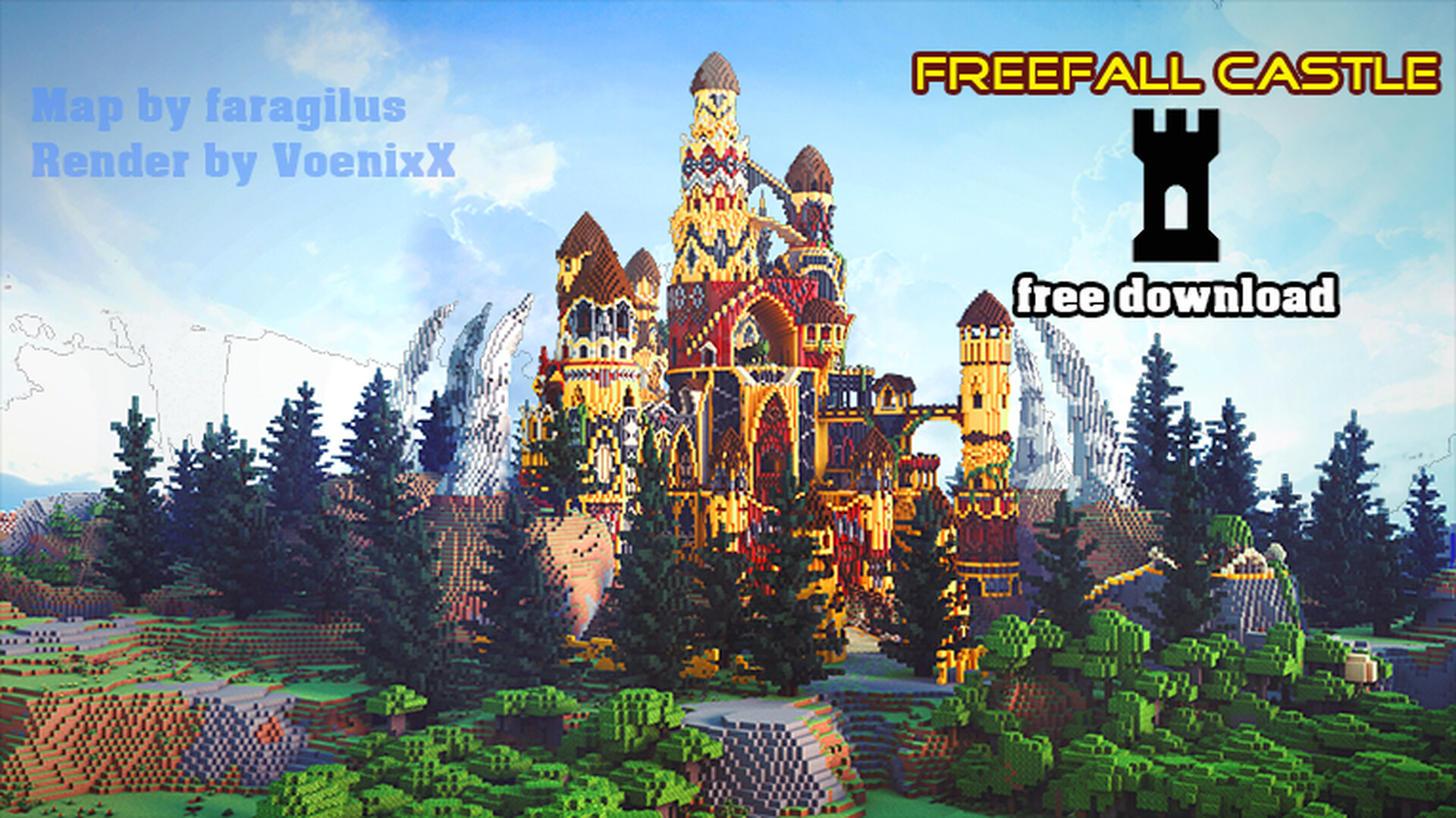 FreeFall Castle - Free Download Minecraft Map