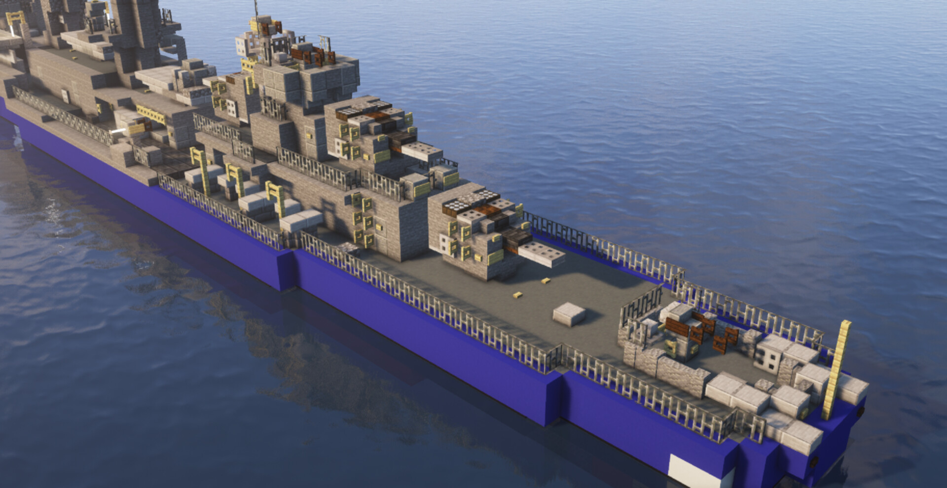 1:1 Scale Fletcher Class USS La Vallette / DD-448 Destroyer Minecraft Map