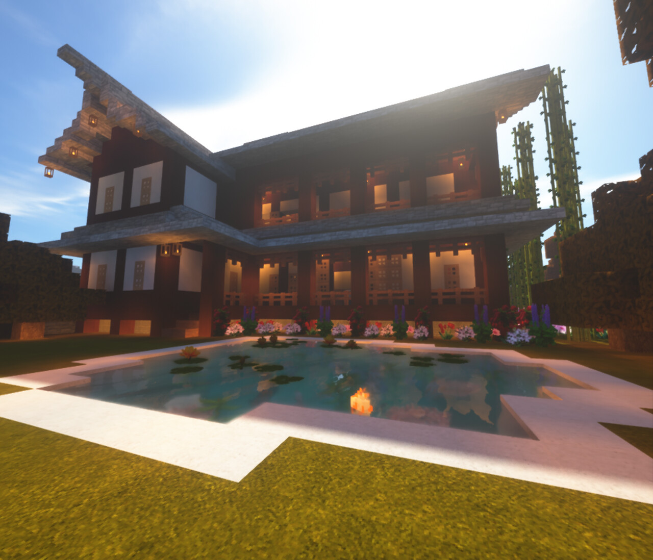 Serene Japanese compound Minecraft Map