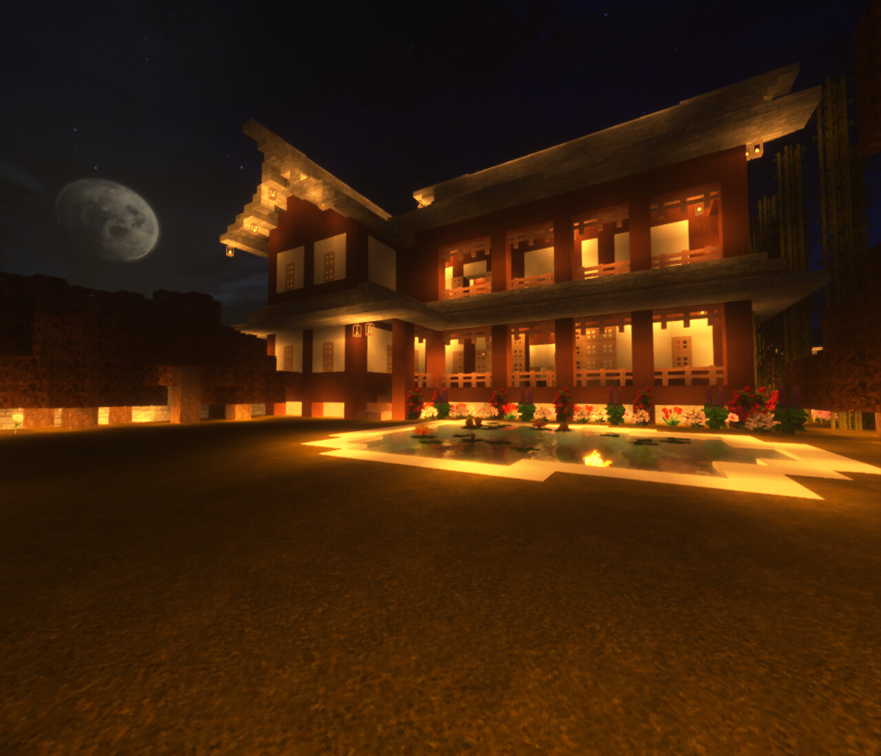 Serene Japanese compound Minecraft Map