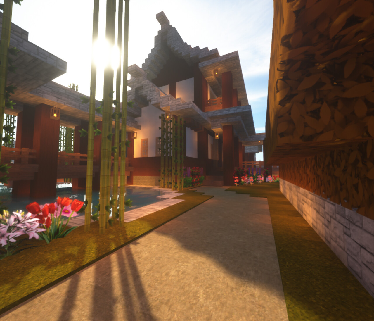 Serene Japanese compound Minecraft Map