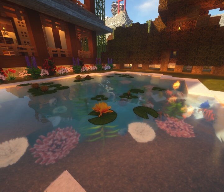 Serene Japanese compound Minecraft Map
