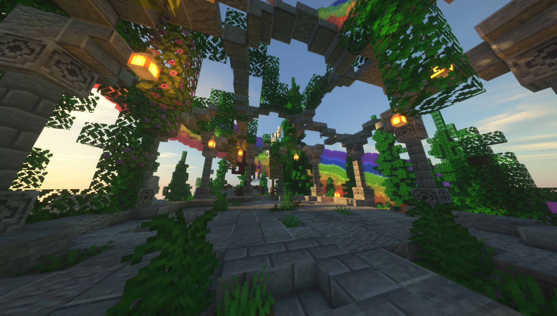 Floating island server lobby Minecraft Map