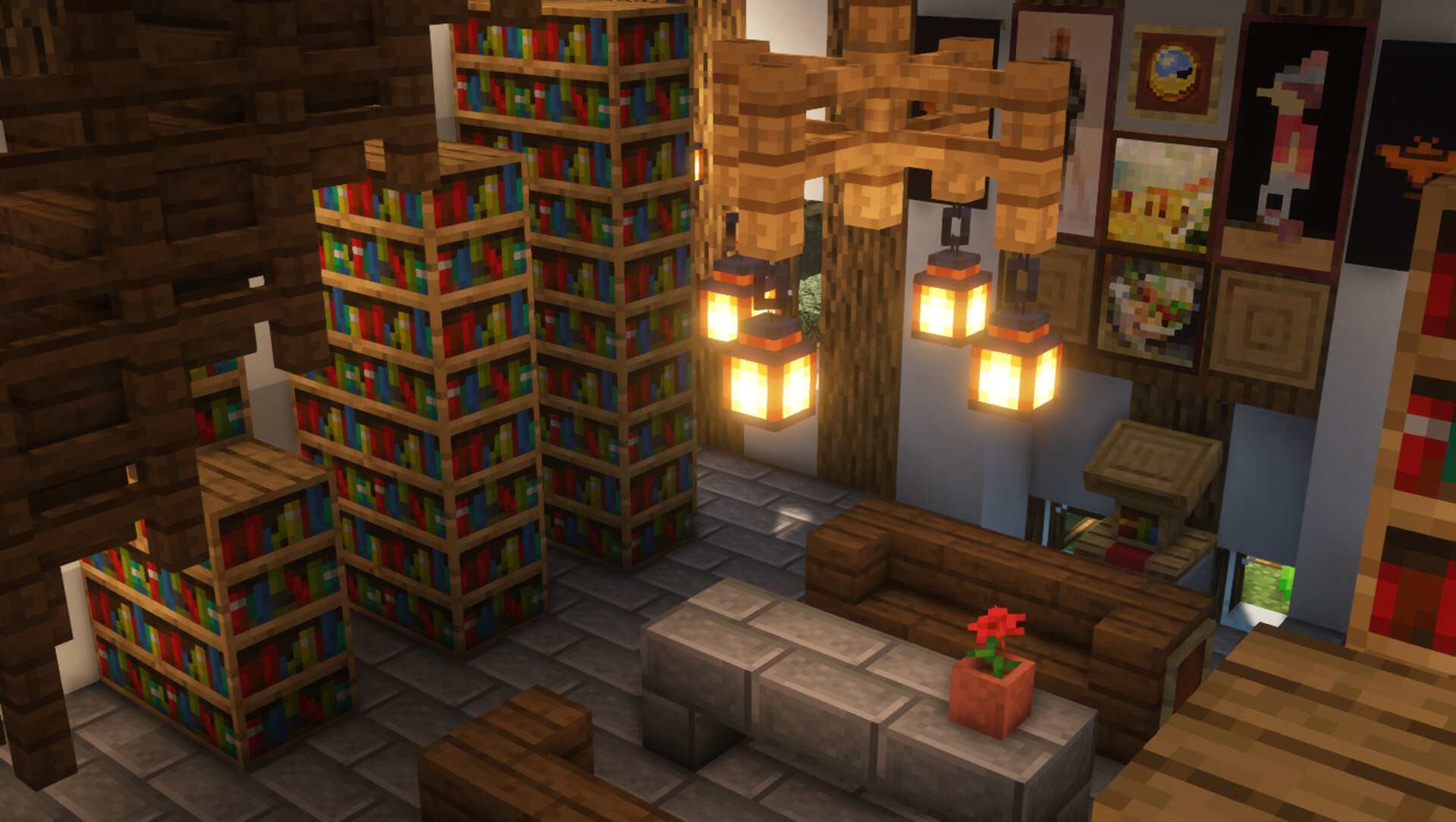 Mega Survival House (LITEMATICA, 1.17.1) Minecraft Map