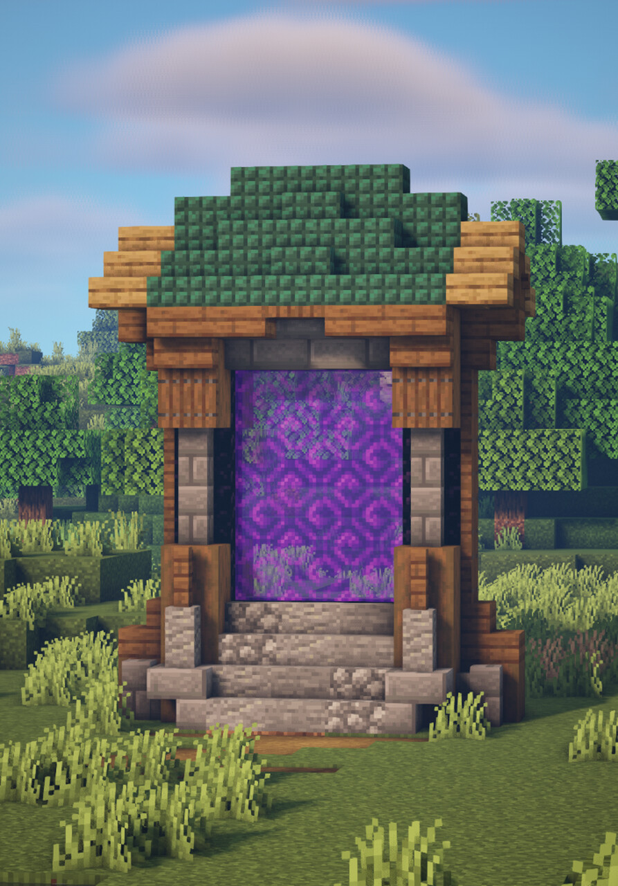 4 Simple Nether Portal Designs Minecraft Map