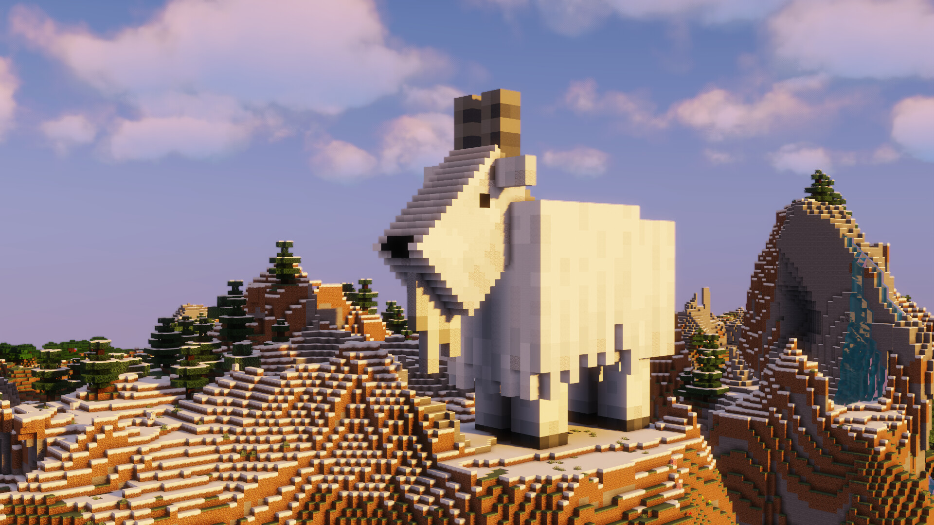 Goat Mob Statues Minecraft Map