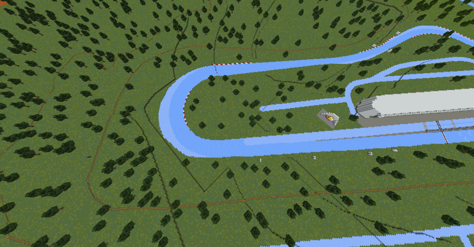 F1 Zandvoort Ice Boat Racing Track Minecraft Map