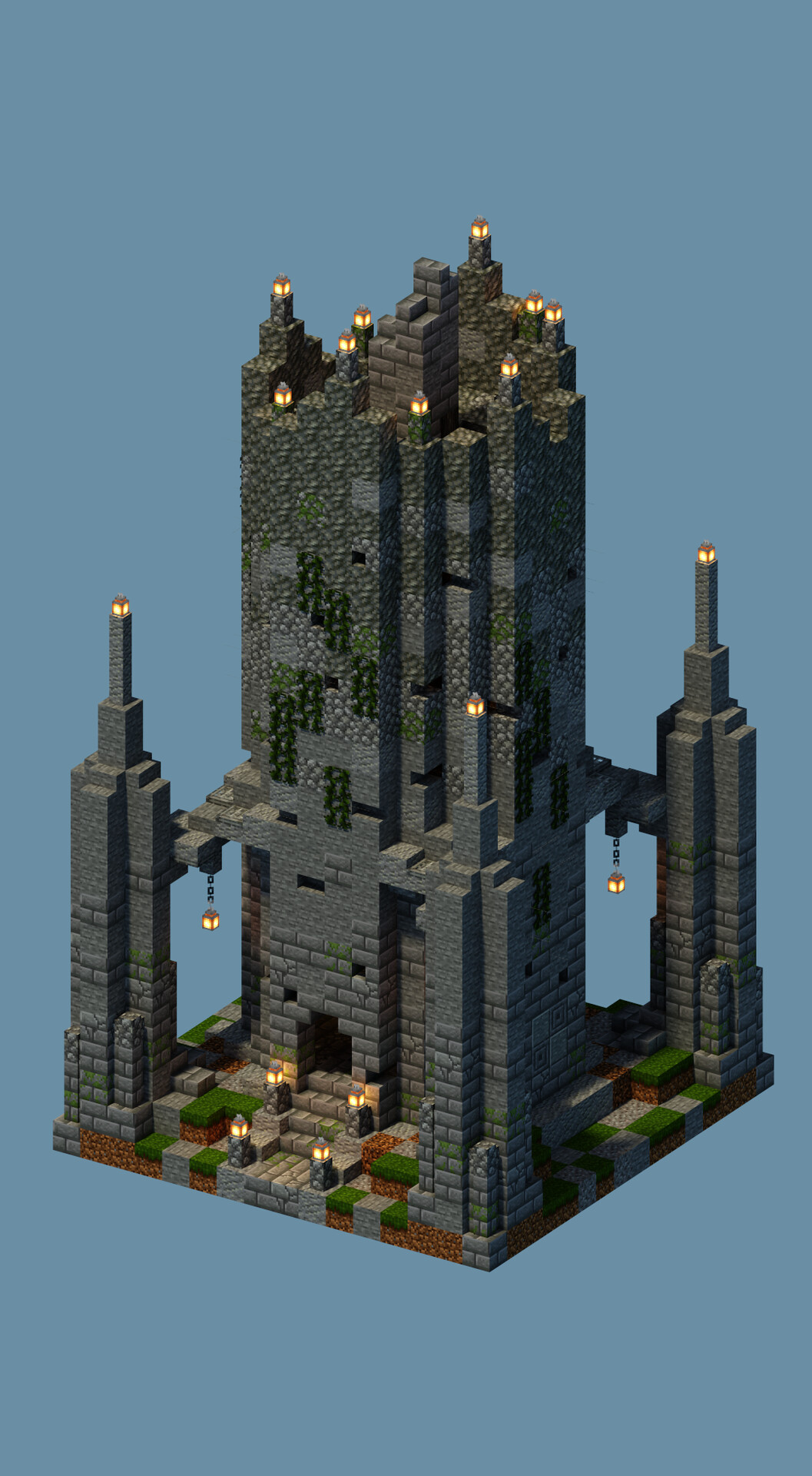 One Chunk Overworld Tower Minecraft Map