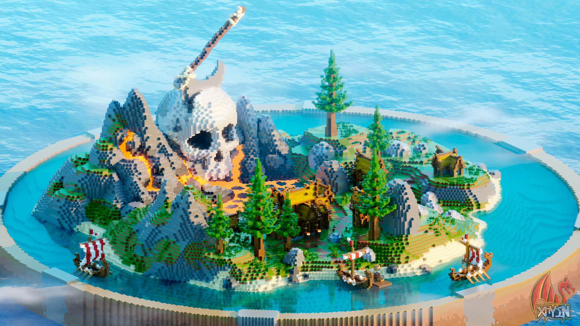 Viking Skull Island KitPvP Map - By Xayden Minecraft Map