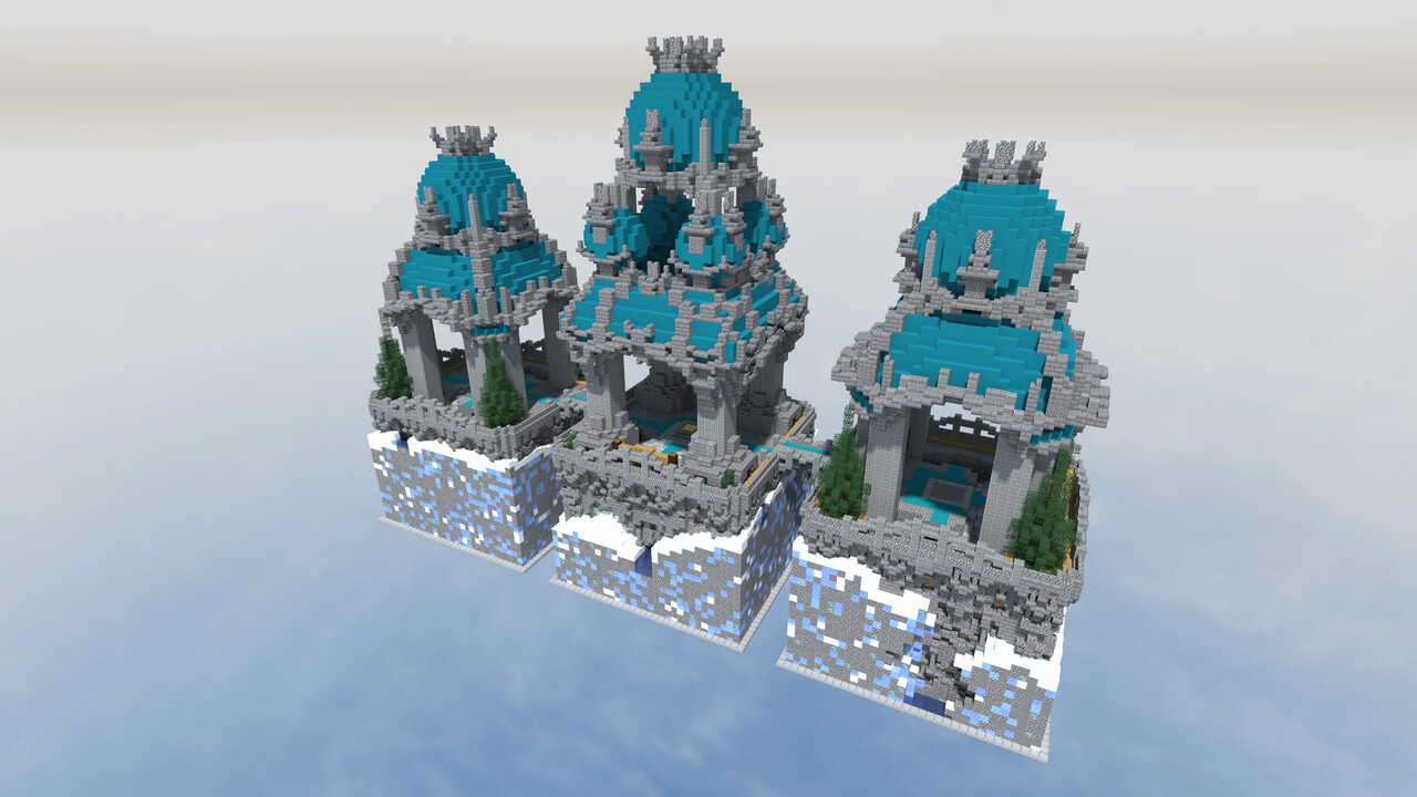Il Tempio Ciano - 32x32 Plot Creative Spawn Minecraft Map