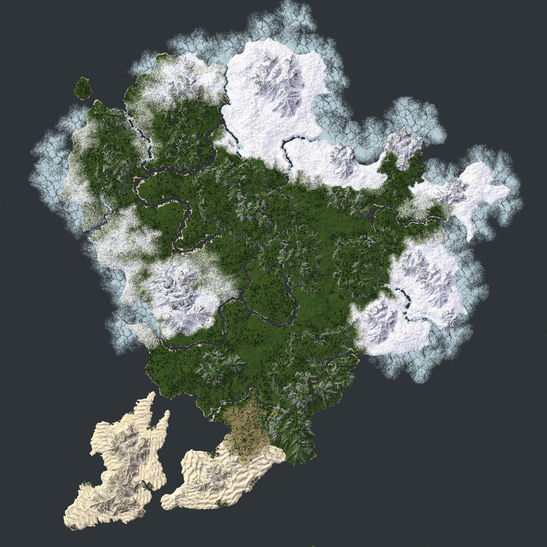 Chizzeta - 5000x5000 | Landscape Map 1.16 Minecraft Map