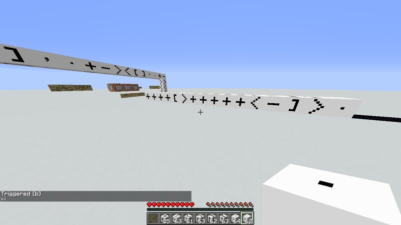 Brainf**k Interpreter in Minecraft Minecraft Map