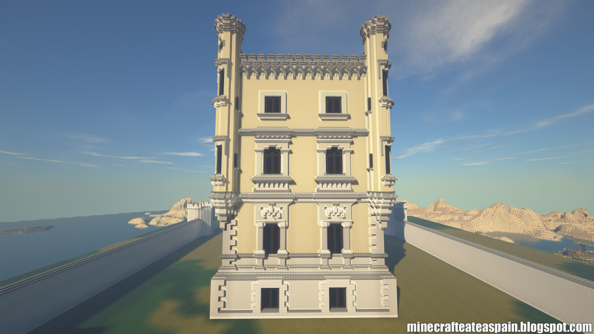Minecraft replica of Castillo de la Isabela, Córdoba, Spain. Minecraft Map