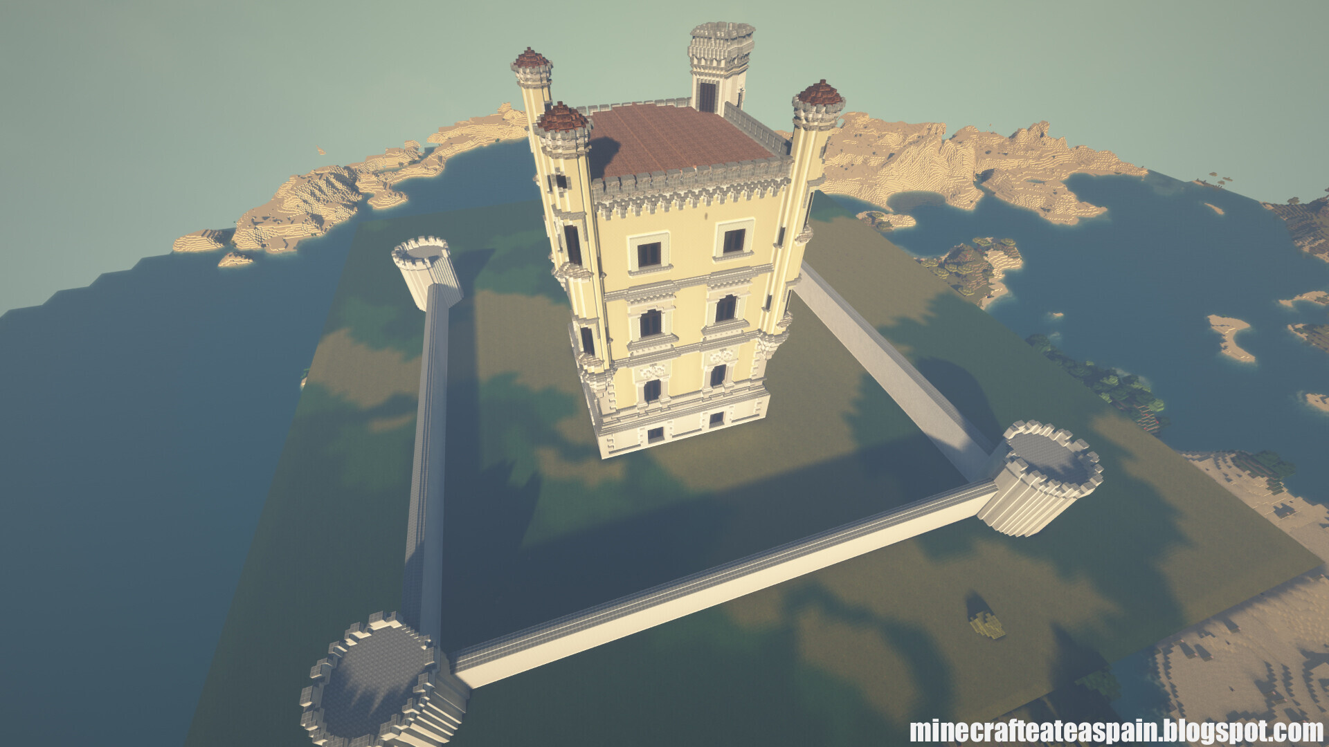 Minecraft replica of Castillo de la Isabela, Córdoba, Spain. Minecraft Map