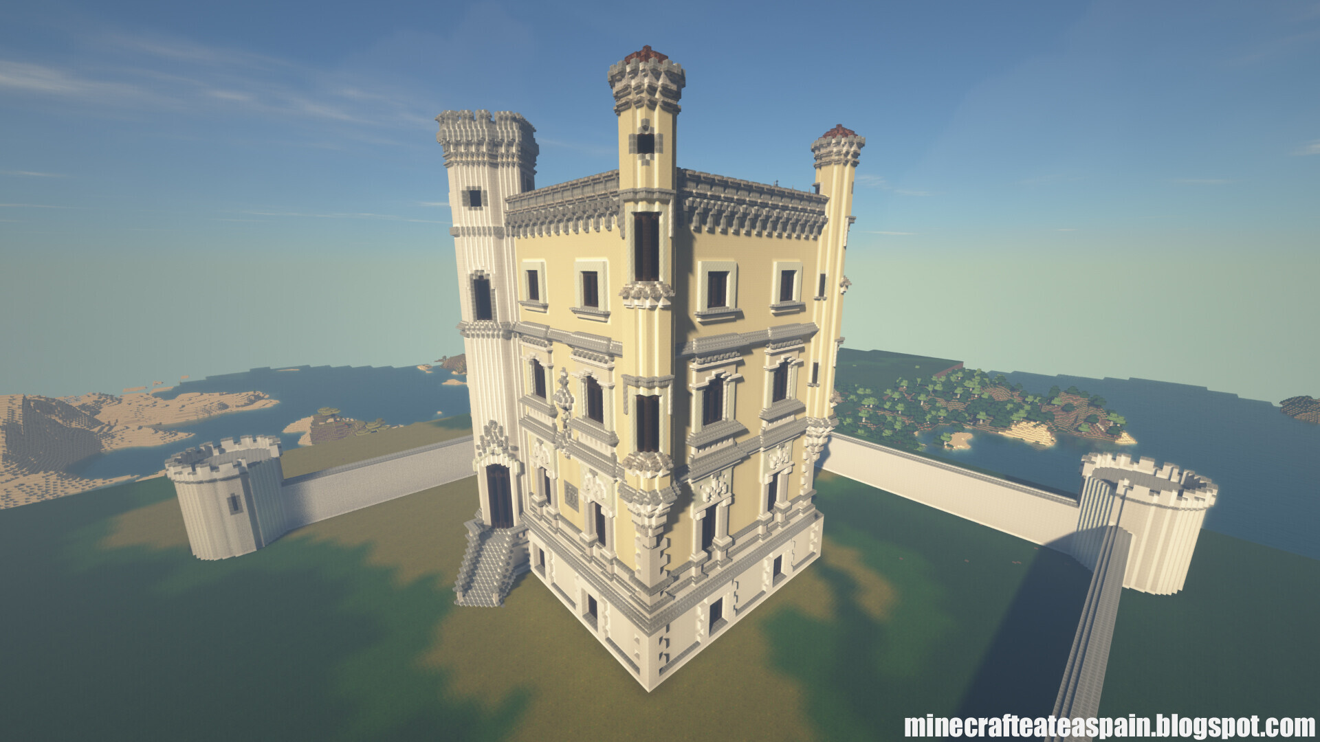 Minecraft replica of Castillo de la Isabela, Córdoba, Spain. Minecraft Map
