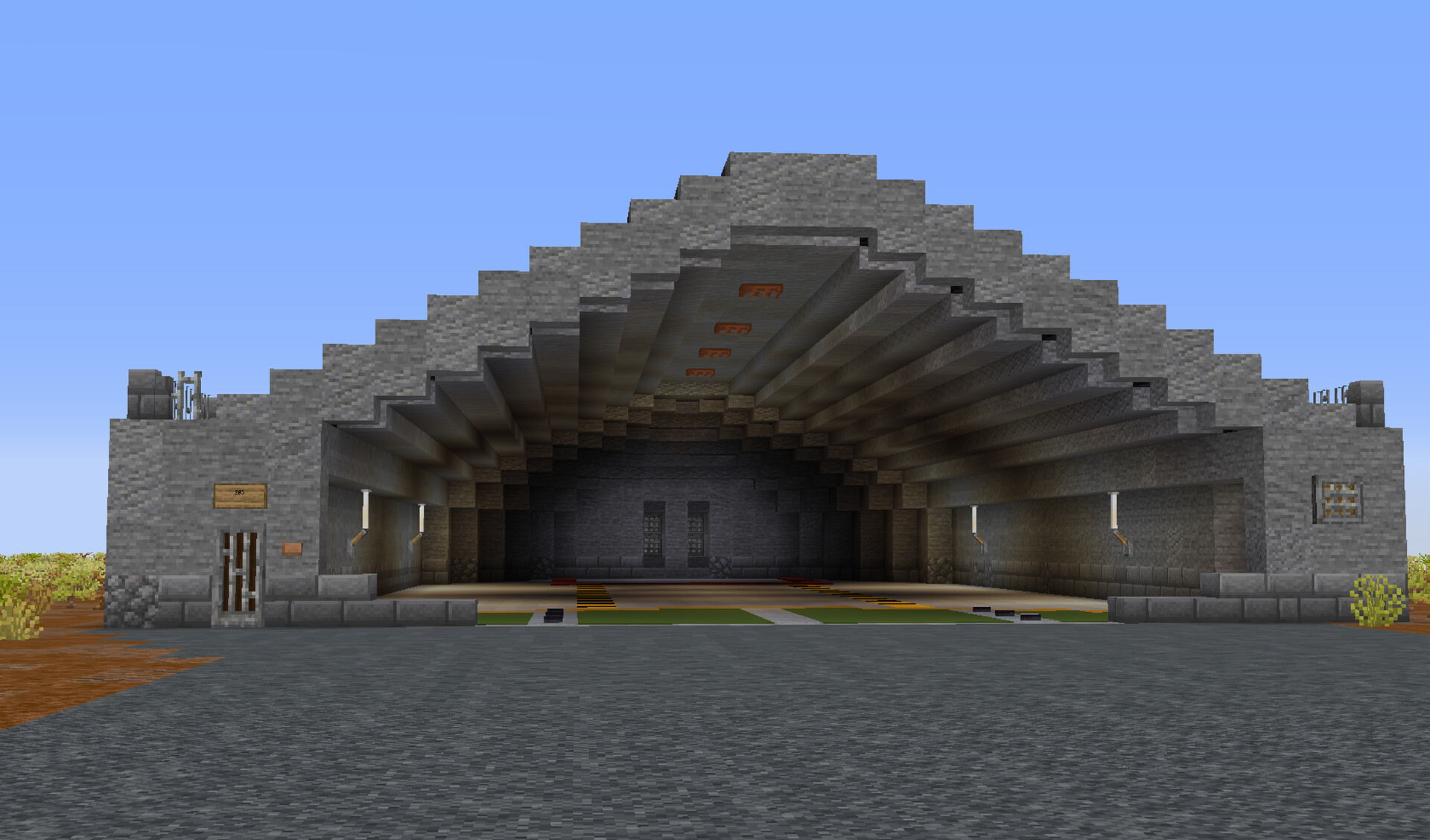 Jet-Fighter Shelter / Hangar- two versions Minecraft Map