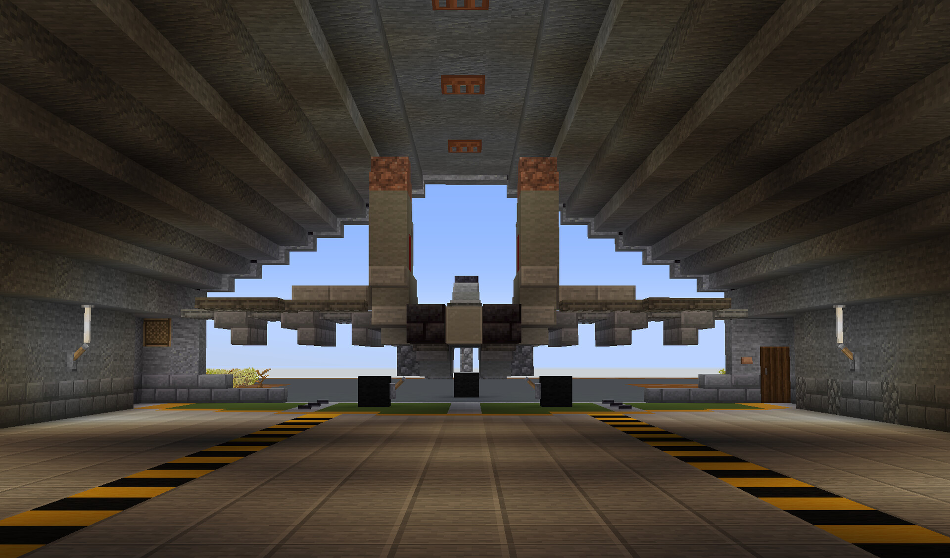 Jet-Fighter Shelter / Hangar- two versions Minecraft Map