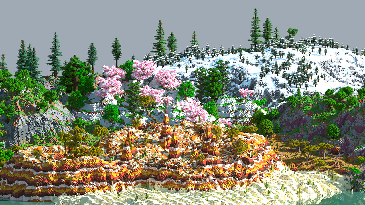 Color Level - 1000x1000 [worldpainter] Minecraft Map