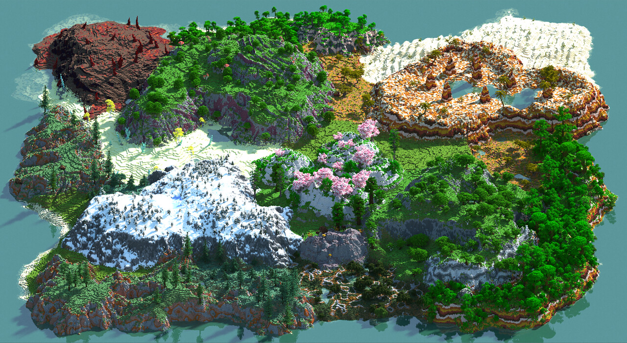 Color Level - 1000x1000 [worldpainter] Minecraft Map