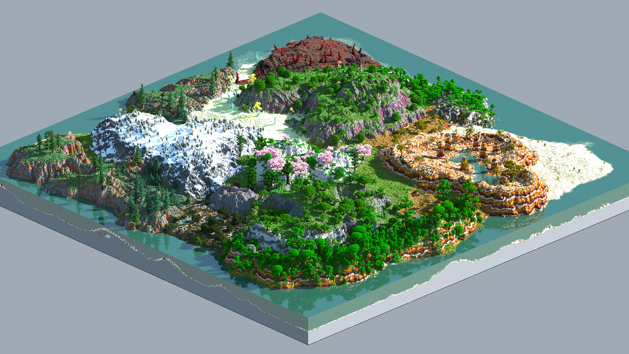 Color Level - 1000x1000 [worldpainter] Minecraft Map
