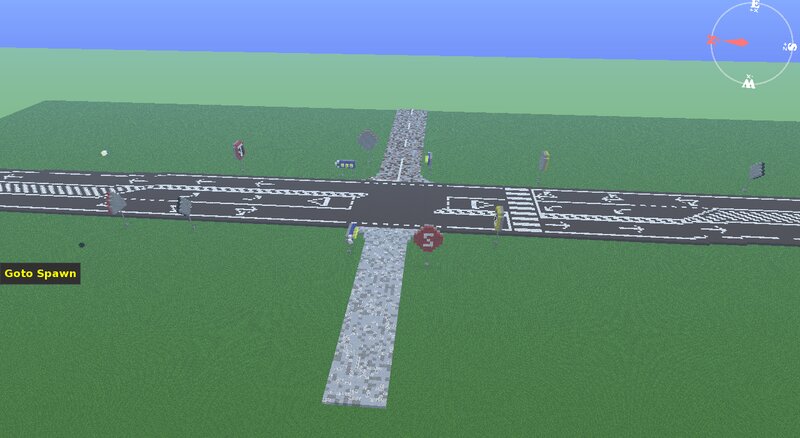 Public Roads Intersection REALISTIC MADE by Anderbest Minecraft Map