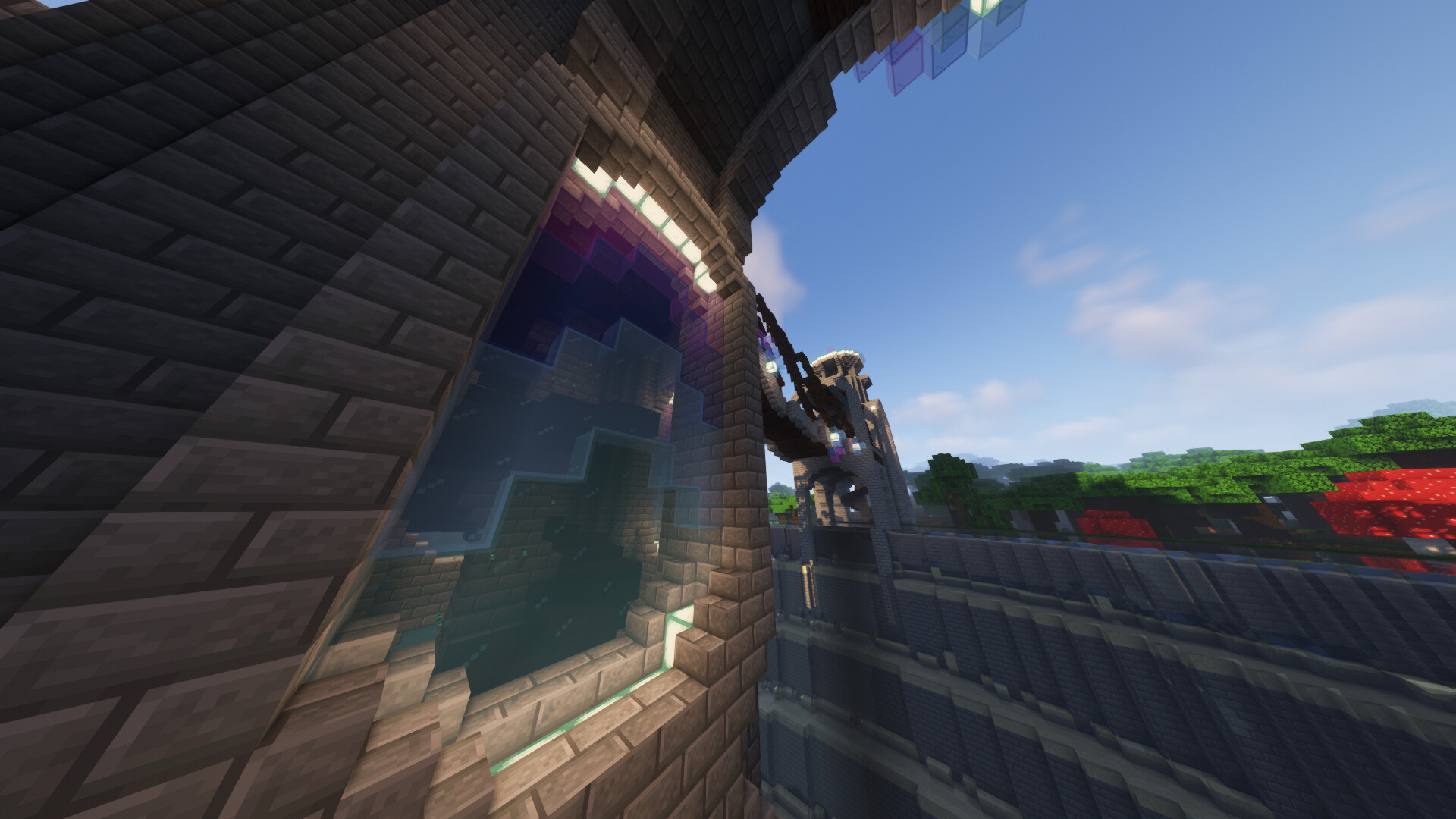 Dark Water Fall Tower Minecraft Map