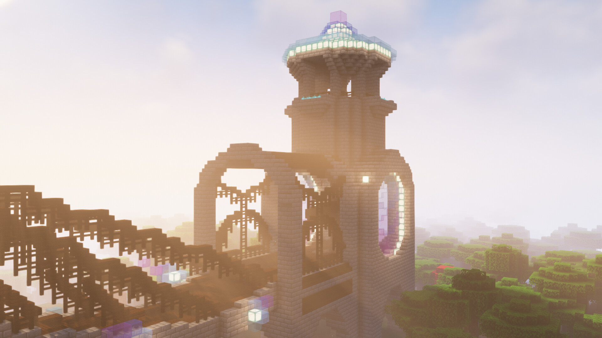 Dark Water Fall Tower Minecraft Map