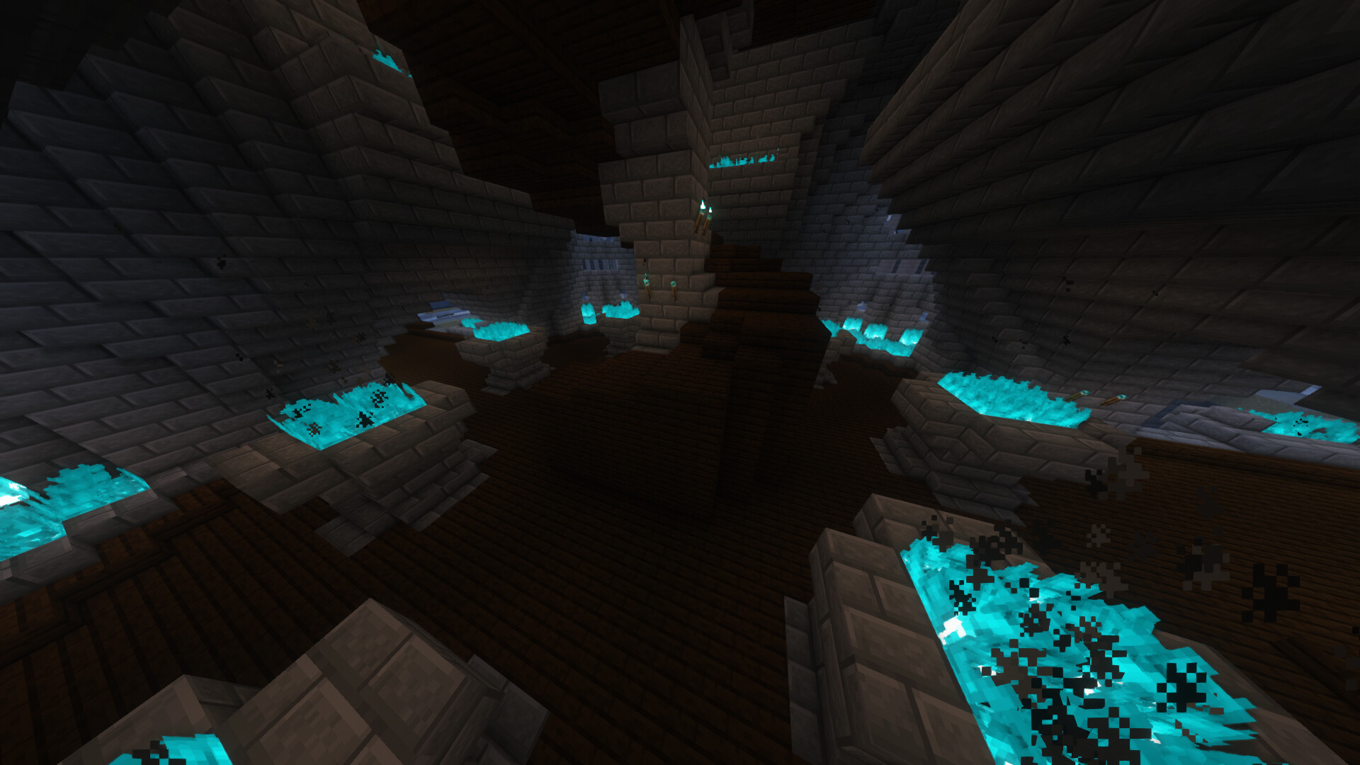 Dark Water Fall Tower Minecraft Map