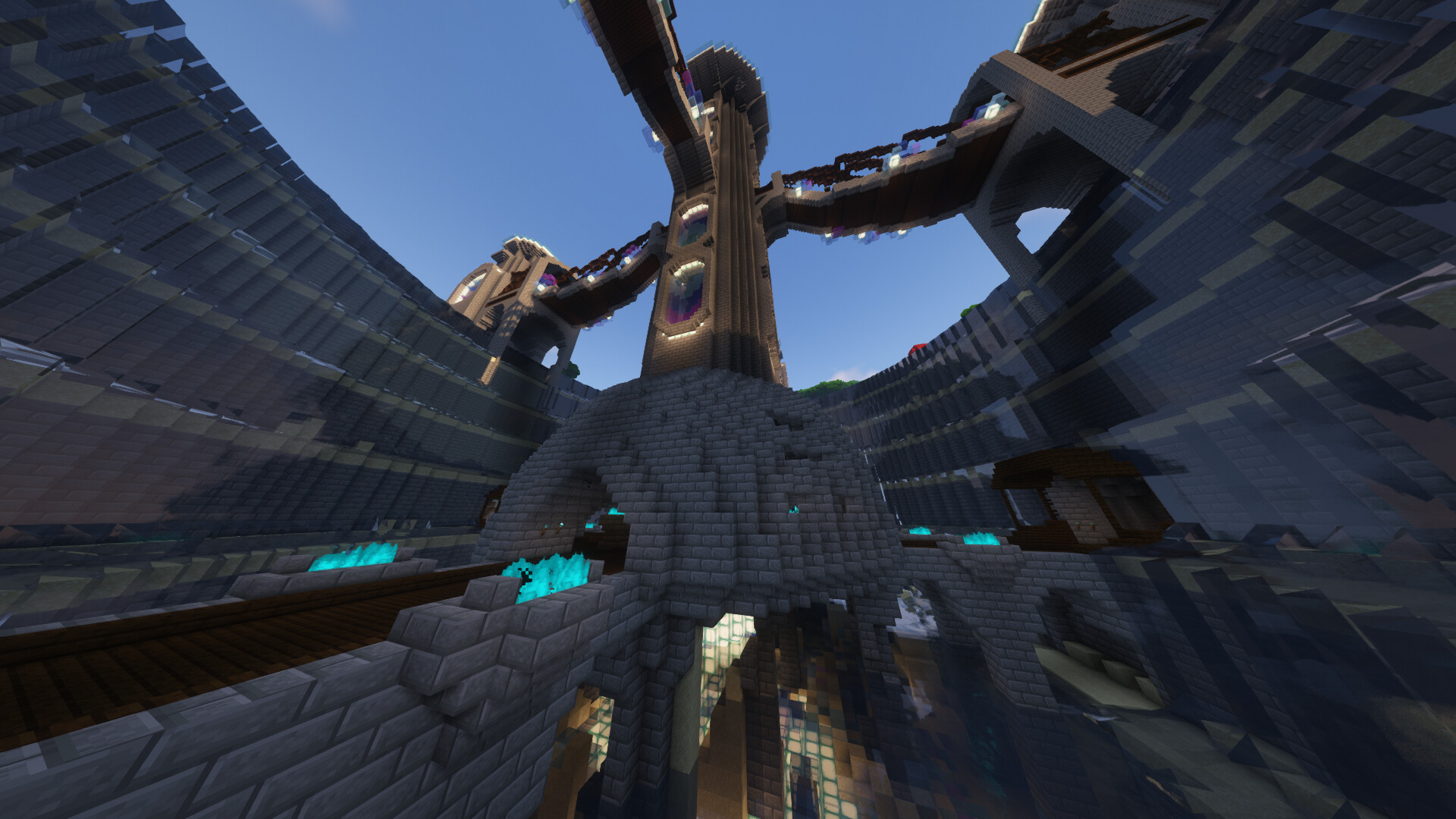 Dark Water Fall Tower Minecraft Map