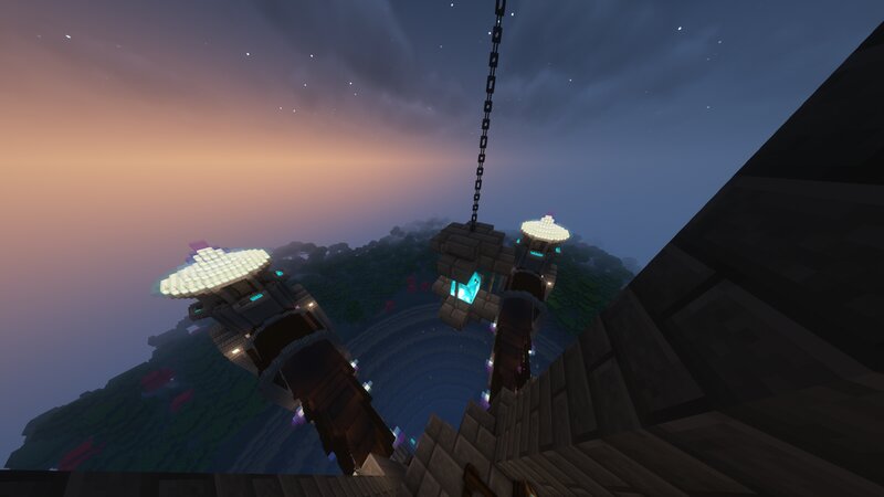 Dark Water Fall Tower Minecraft Map