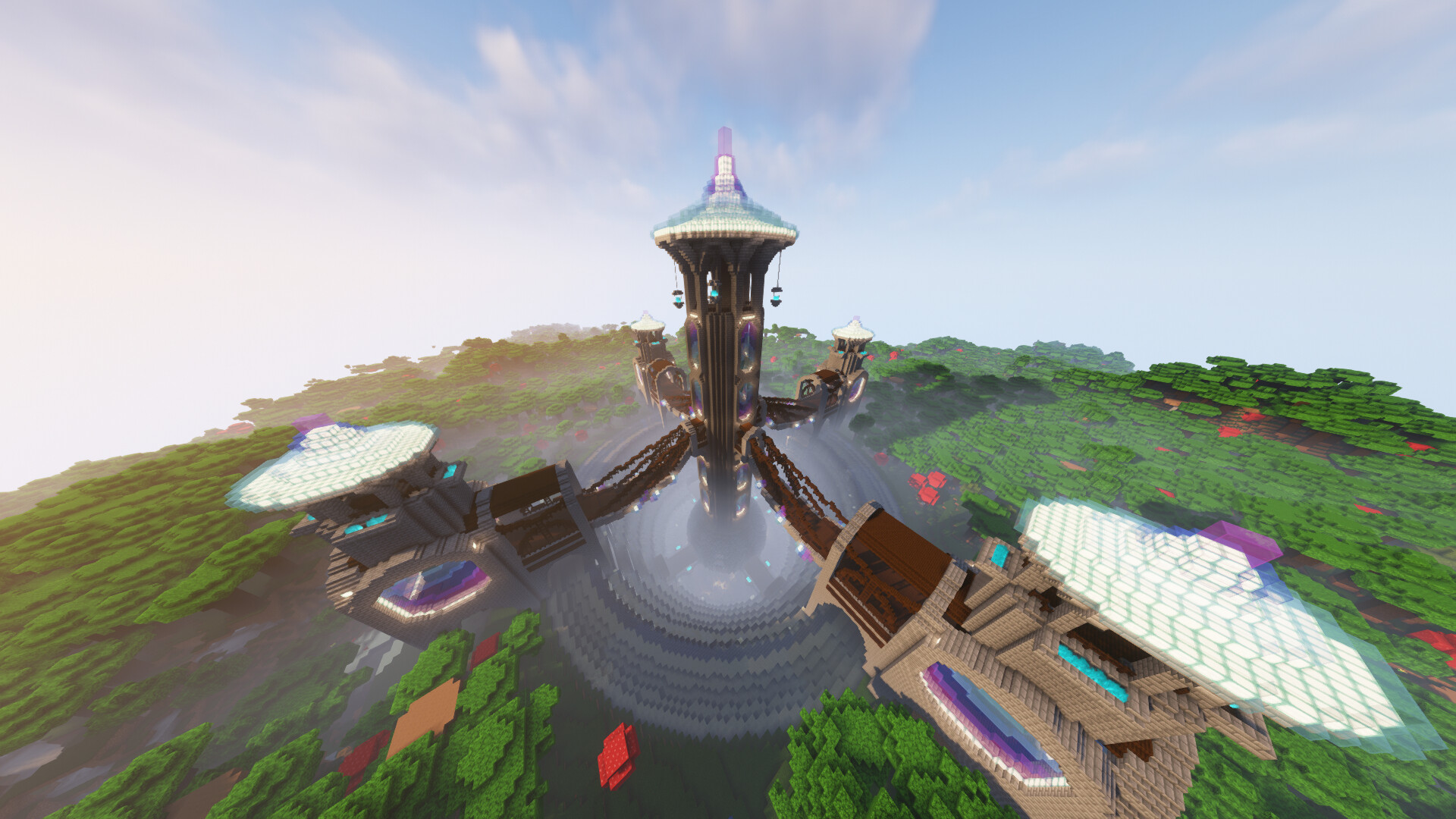 Dark Water Fall Tower Minecraft Map