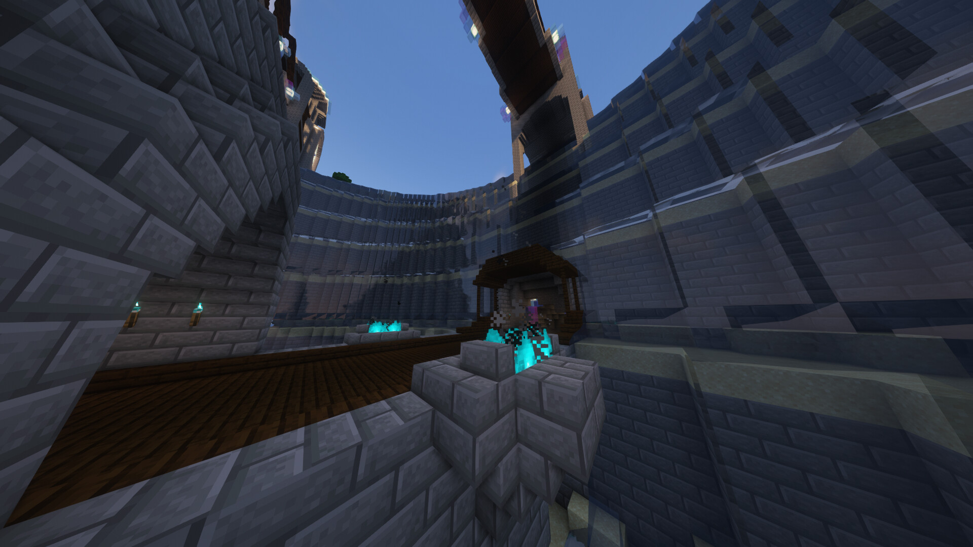 Dark Water Fall Tower Minecraft Map