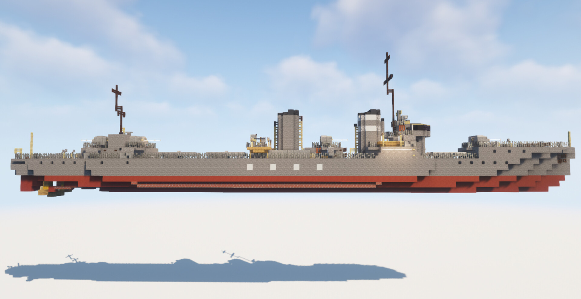 1:1 Scale Kamikaze Class Destroyer IJN Harukaze Minecraft Map
