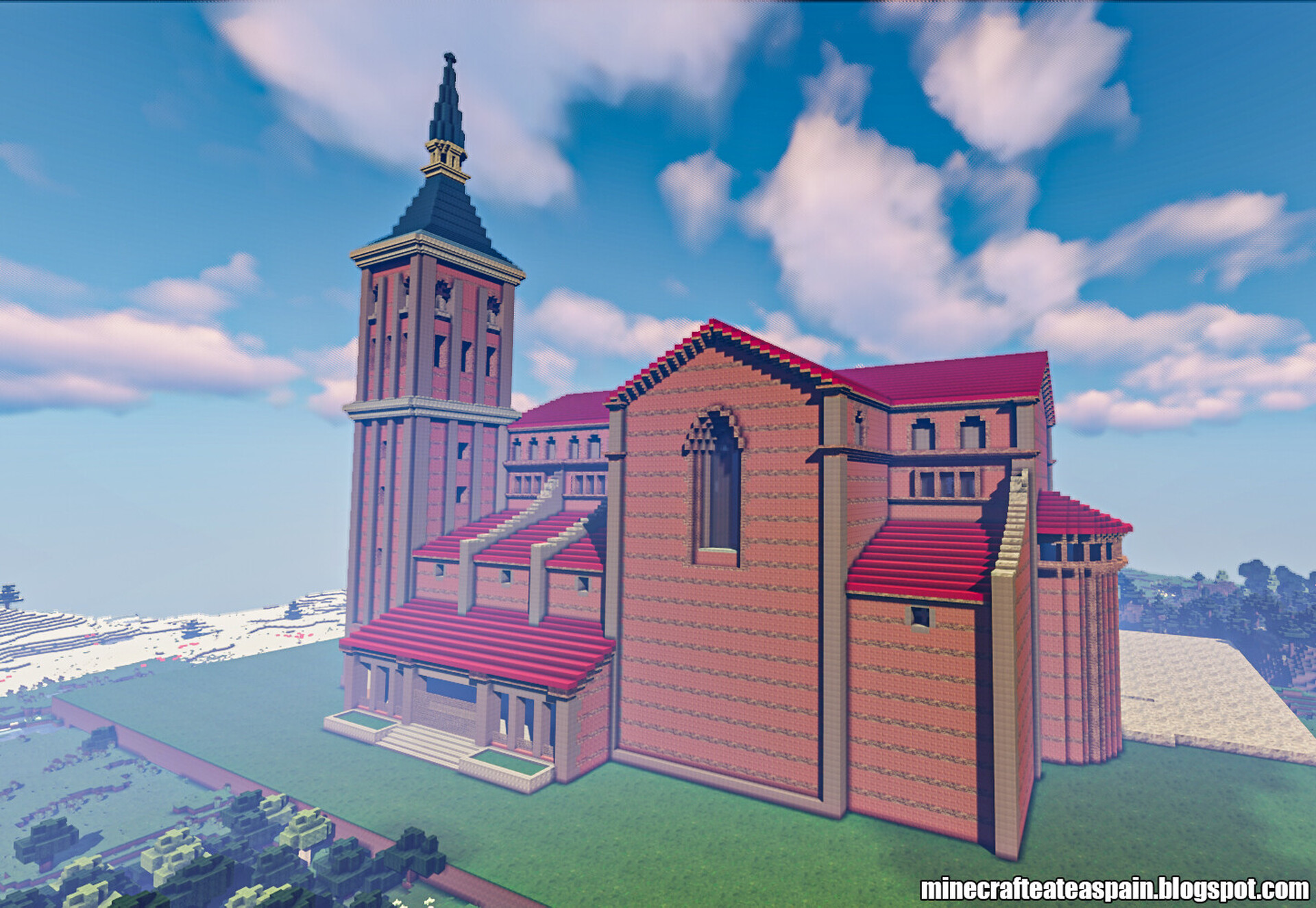 Minecraft replica of the Church of Our Lady of Asunción, Campo de ...