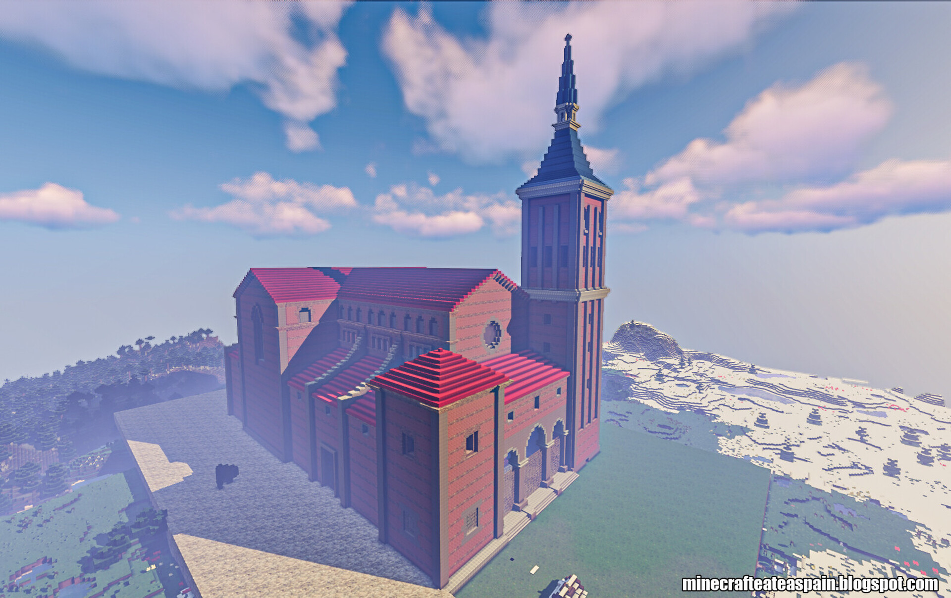 Minecraft replica of the Church of Our Lady of Asunción, Campo de ...