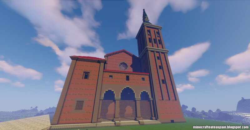 Minecraft replica of the Church of Our Lady of Asunción, Campo de ...