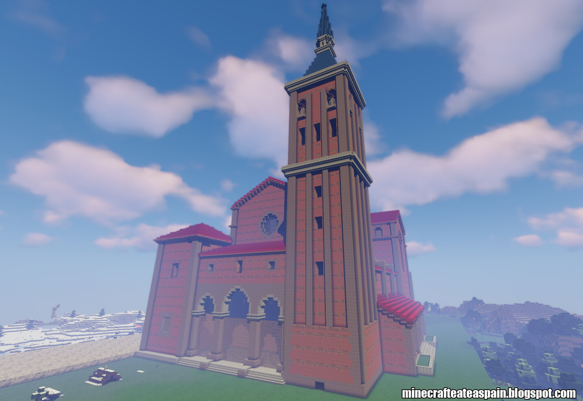 Minecraft replica of the Church of Our Lady of Asunción, Campo de ...