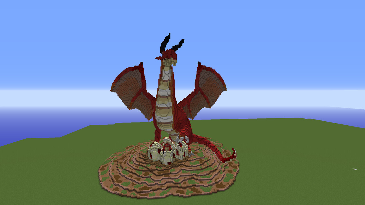 Dragon with eggs. Minecraft Map