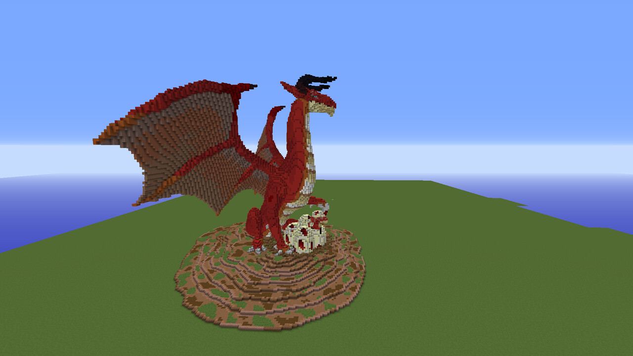 Dragon with eggs. Minecraft Map