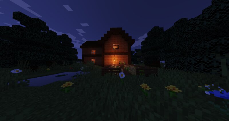 Ugly Simple 2 story house in a Flat world (For my friends) Minecraft Map