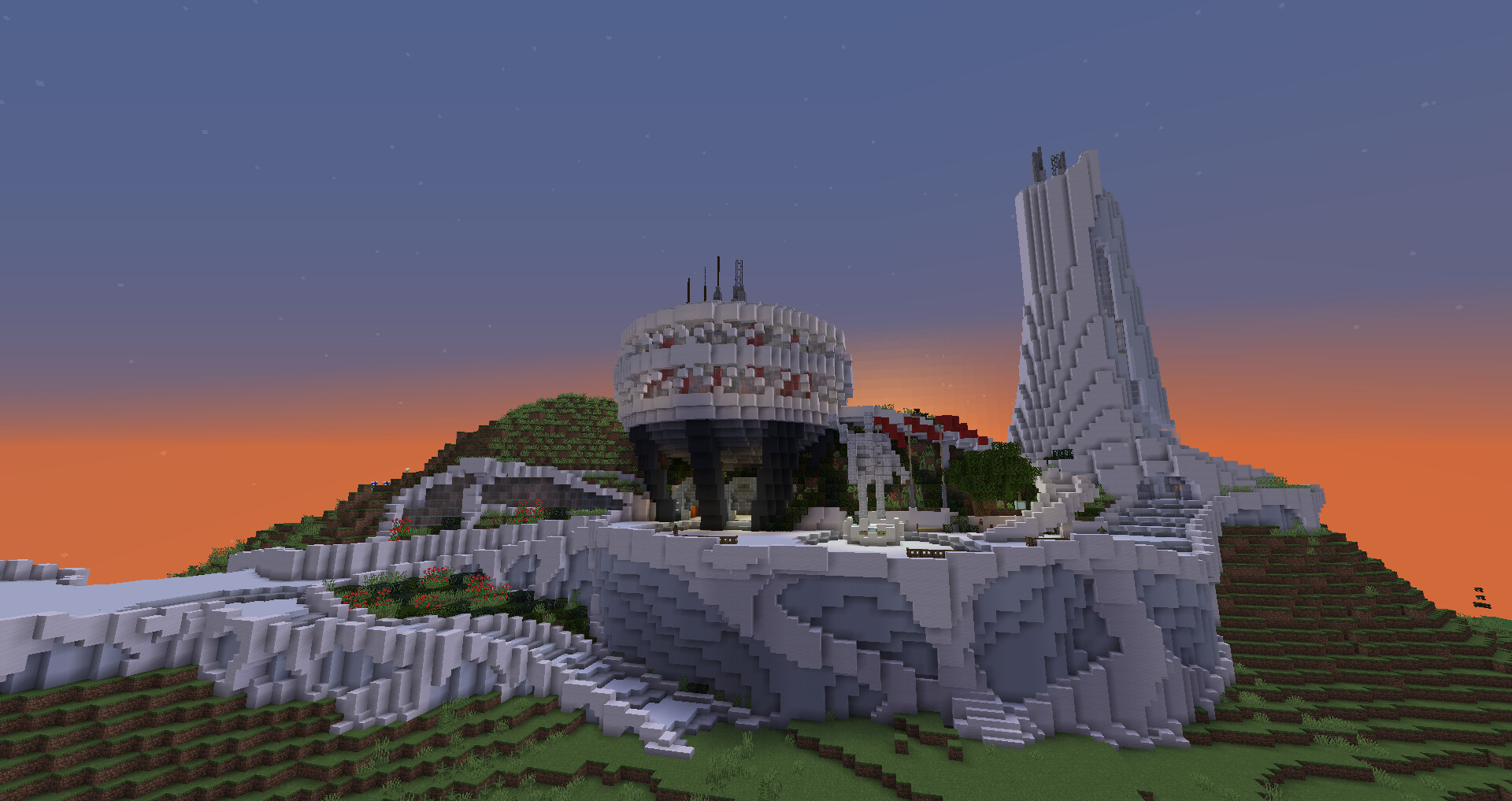 Sci fi town Minecraft Map