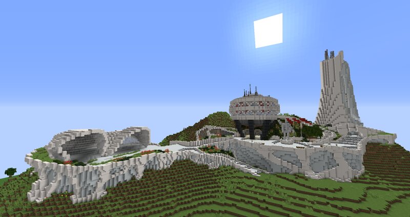 Sci fi town Minecraft Map