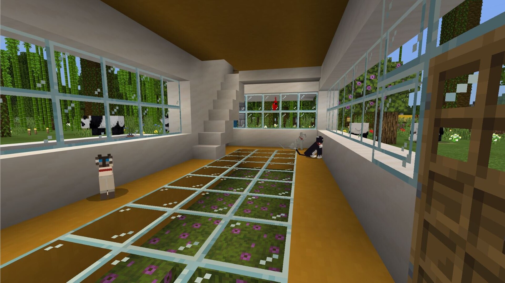 MODERN HOUSES - house in forest (Bedrock Edition) Minecraft Map