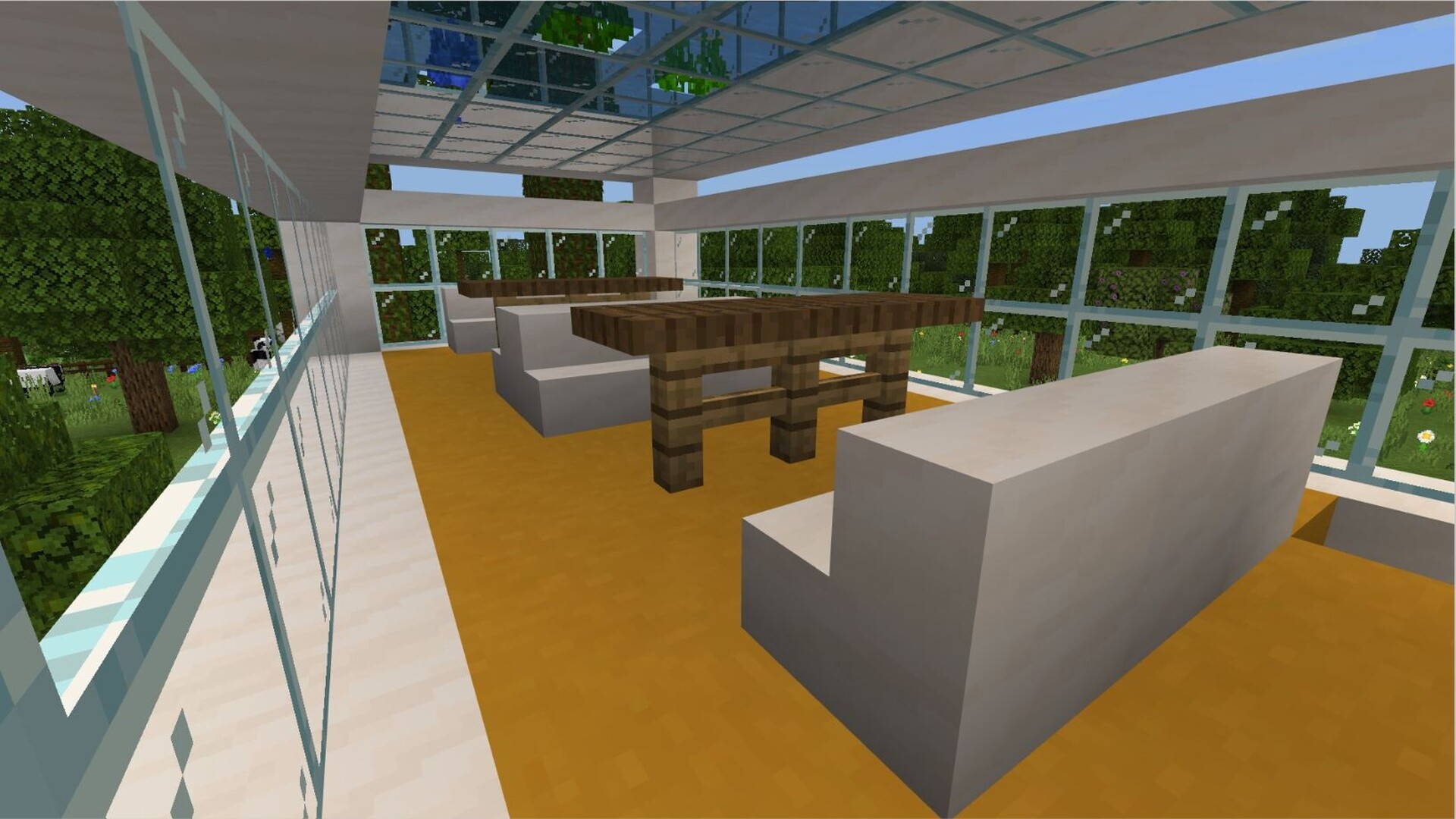 MODERN HOUSES - house in forest (Bedrock Edition) Minecraft Map