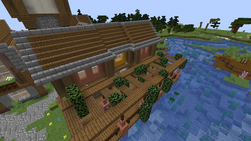 Small Harbor on my Towny Server Minecraft Map